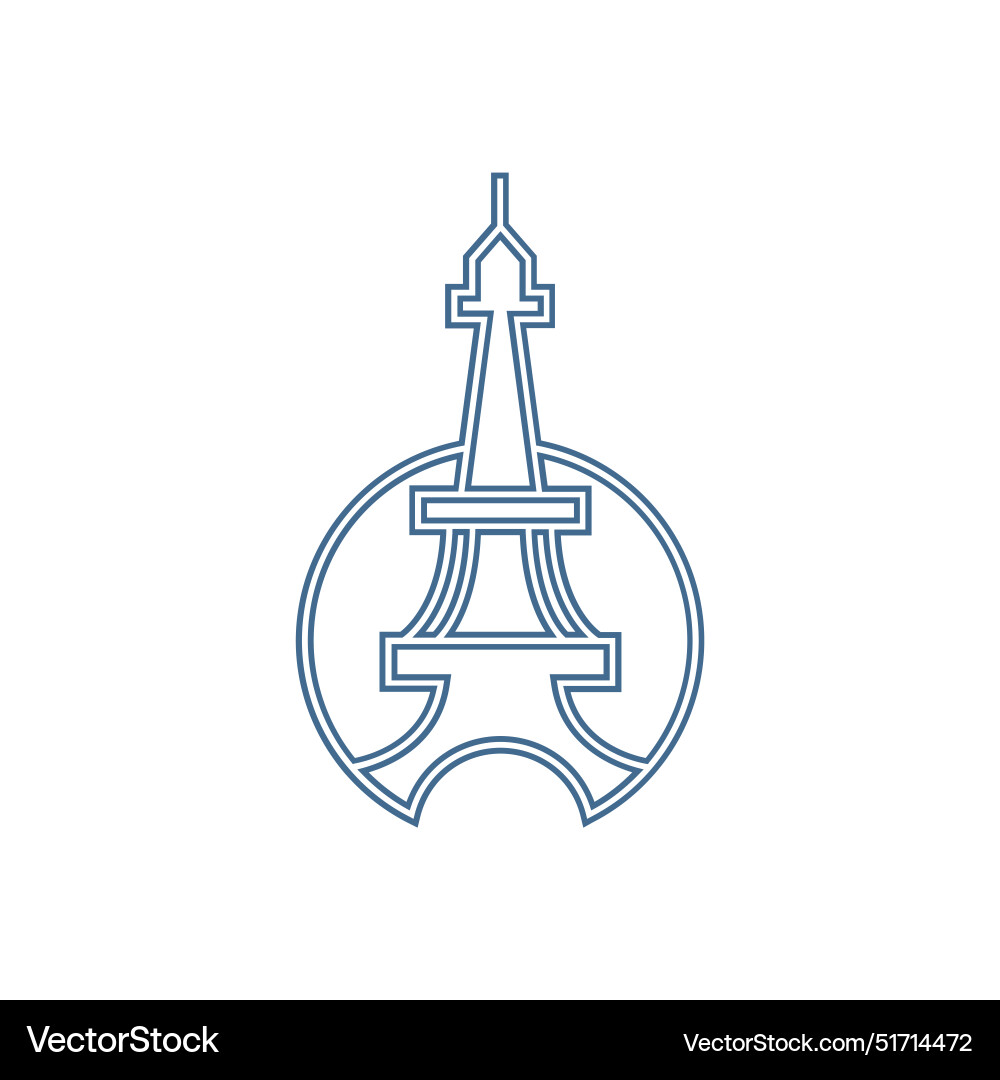 Eiffel tower logo Royalty Free Vector Image - VectorStock