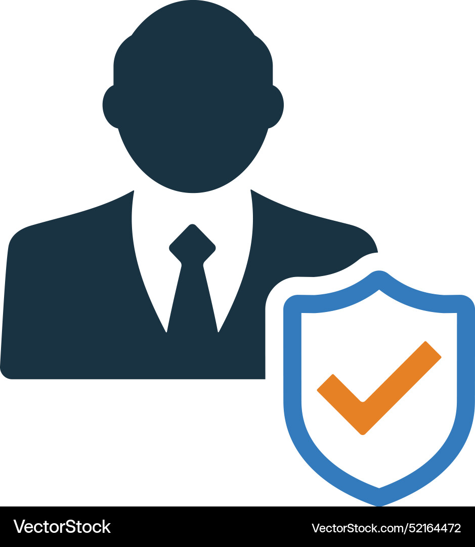 Employee insurance icon Royalty Free Vector Image