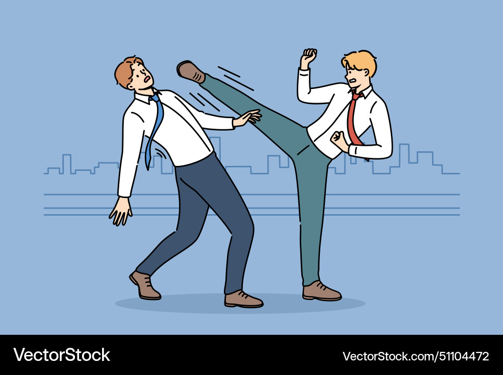 Fierce competition business men caused scramble Vector Image