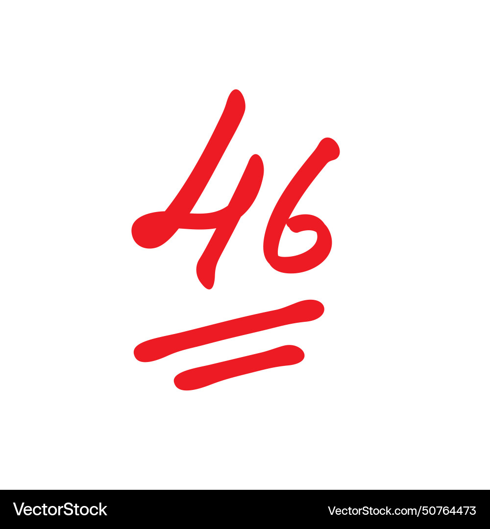 46 points exam score46 score Royalty Free Vector Image