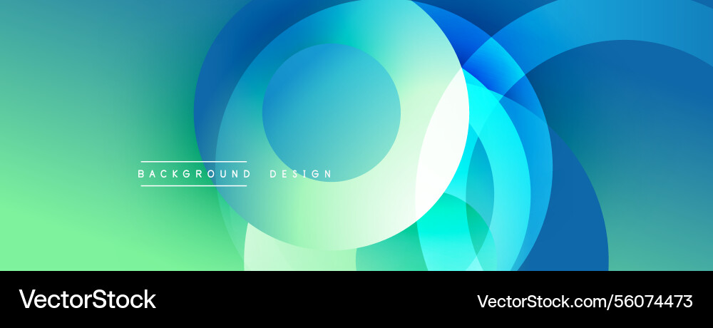 Background design with overlapping circular Vector Image