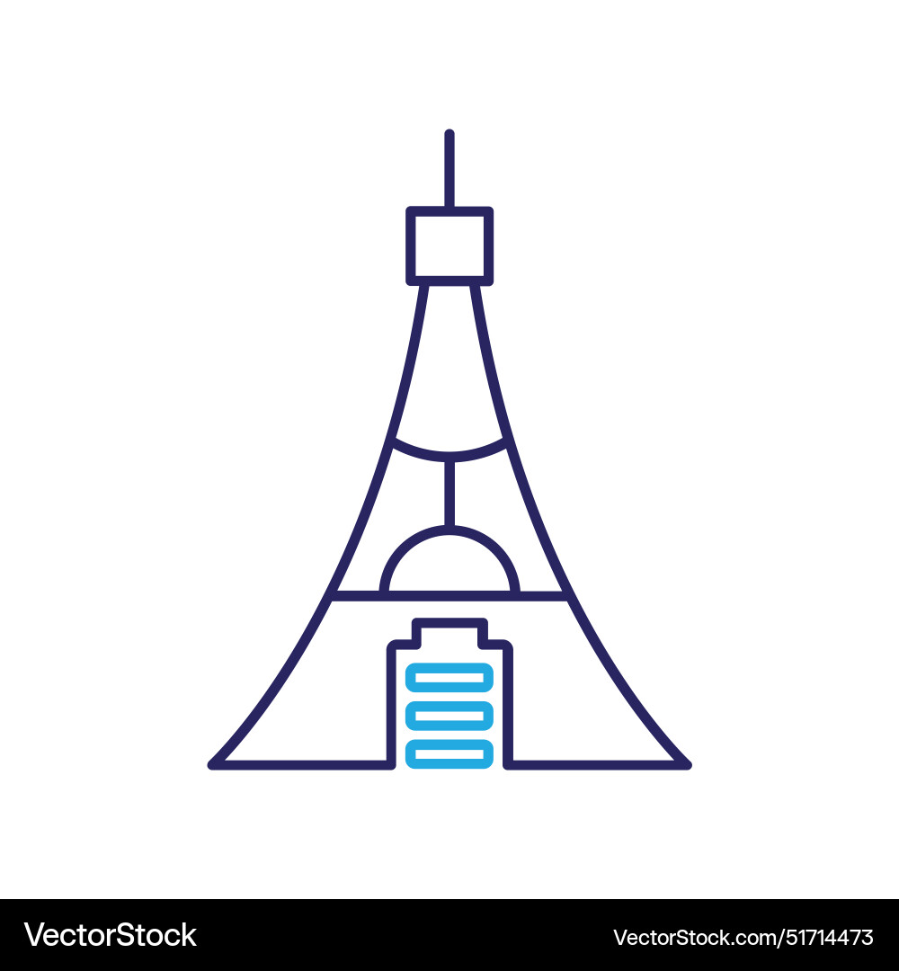 Eiffel tower logo Royalty Free Vector Image - VectorStock