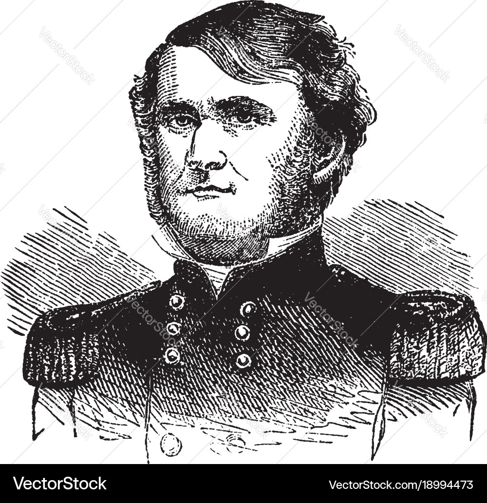 Leonidas Polk Confederate General Royalty Free Vector Image