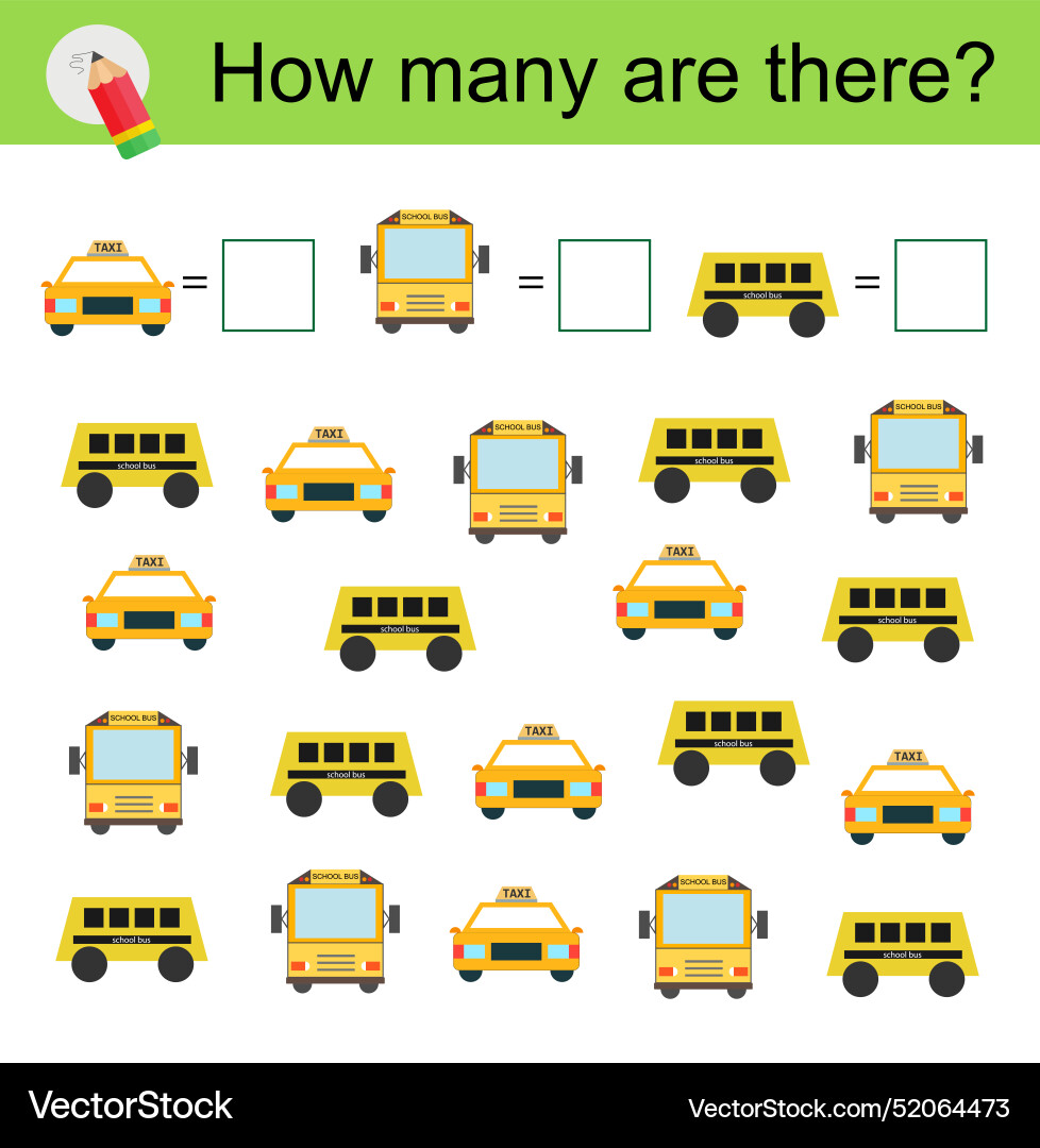 Math activity for kids developing numeracy Vector Image