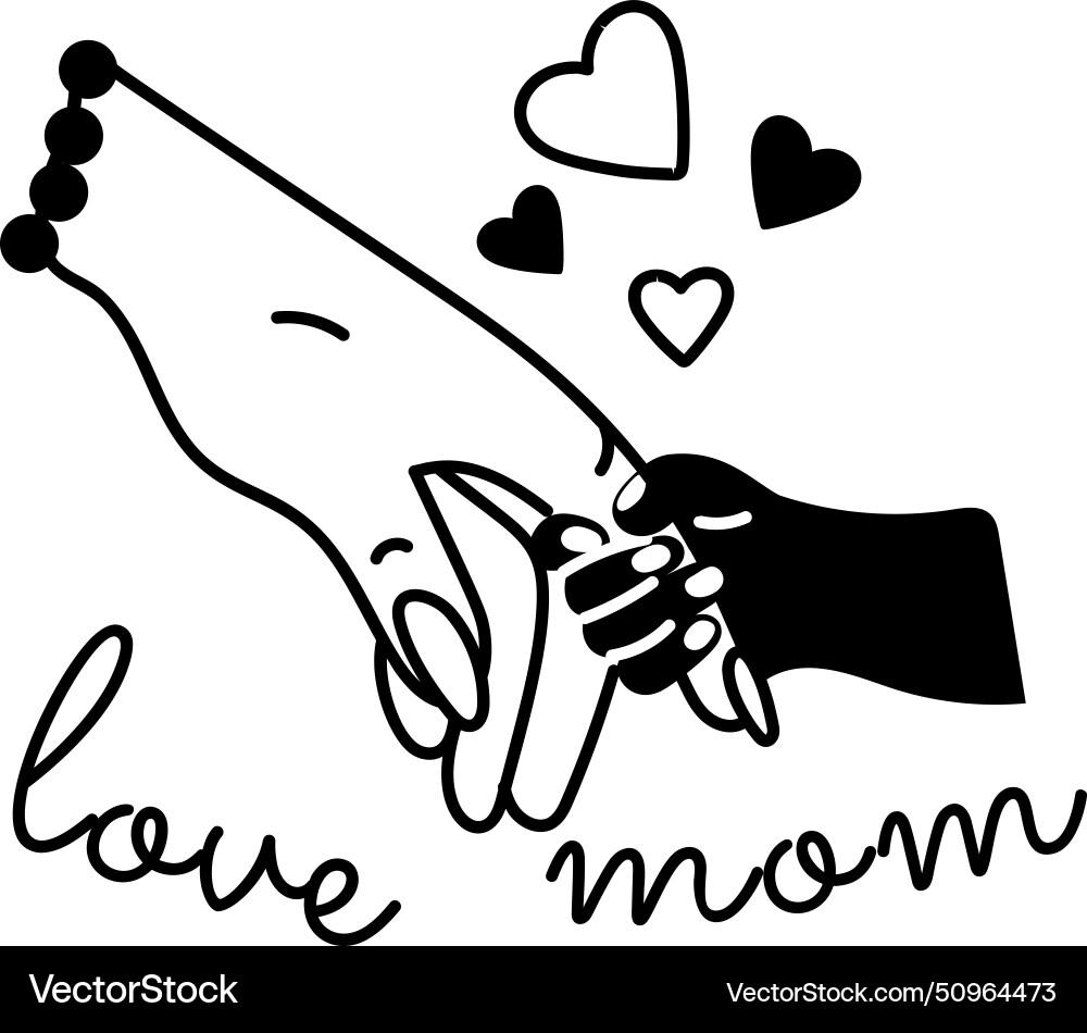 Mother hand Royalty Free Vector Image - VectorStock