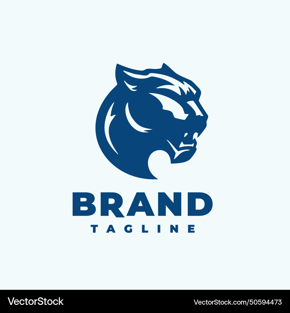 Panther head logo design template Royalty Free Vector Image