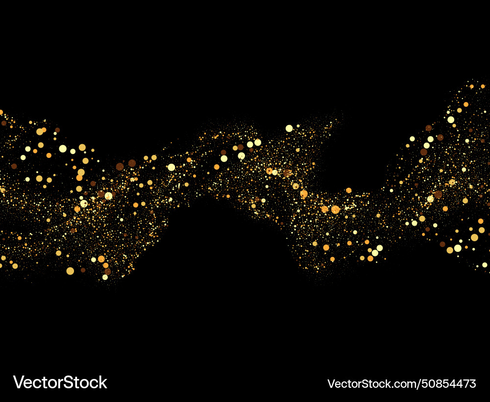 Sparkling stardust golden shiny magic Royalty Free Vector