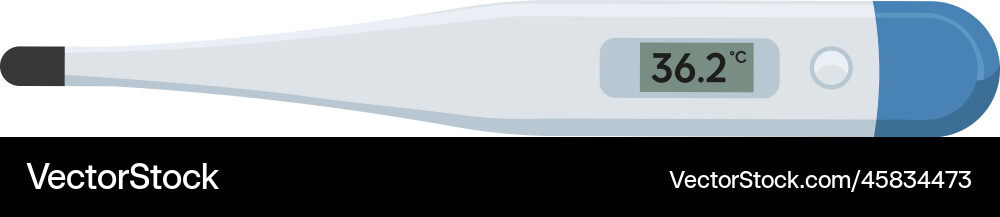 Thermometer showing body temperature tool Vector Image