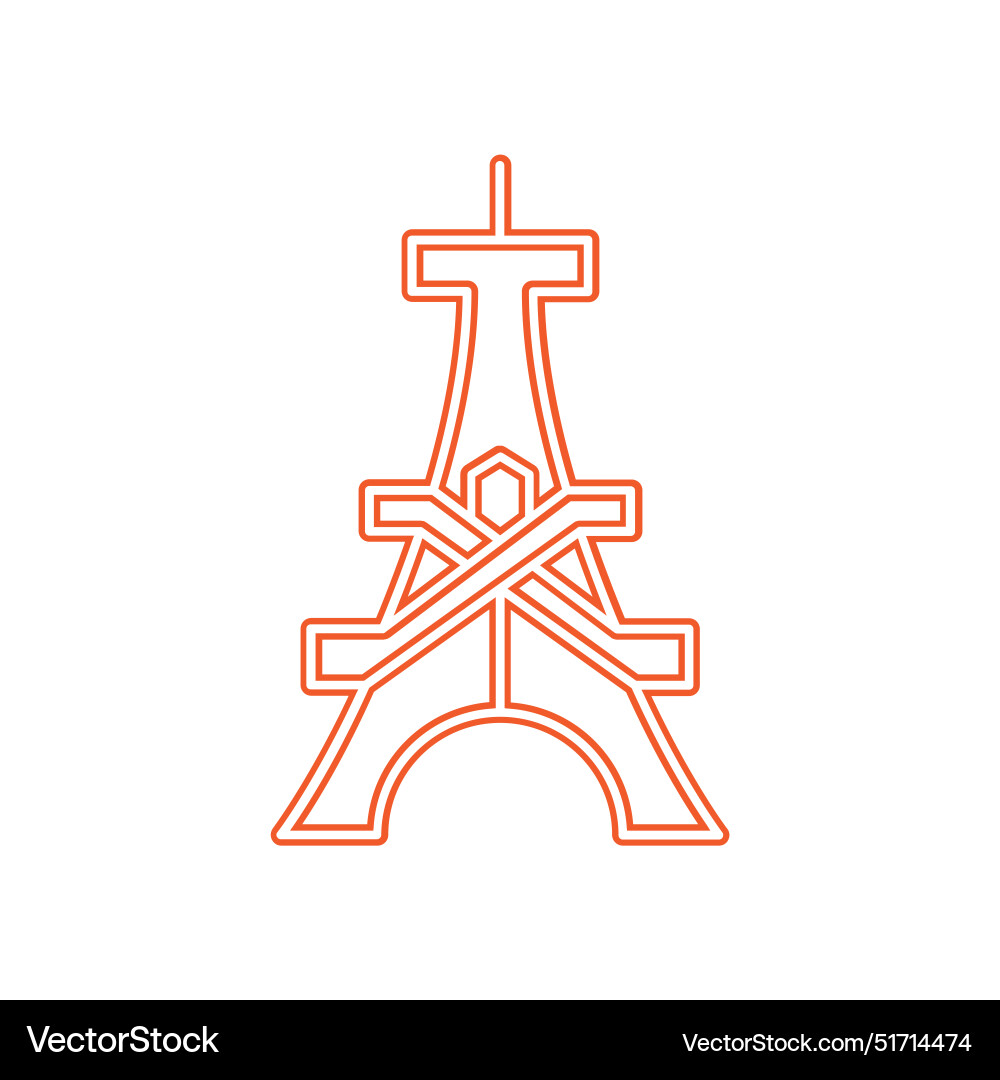 Eiffel tower logo Royalty Free Vector Image - VectorStock