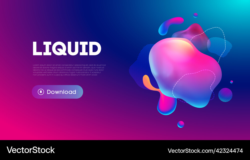 Fluid design graphic elements dynamic background Vector Image
