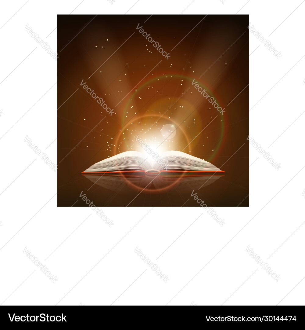 Open magic book Royalty Free Vector Image - VectorStock