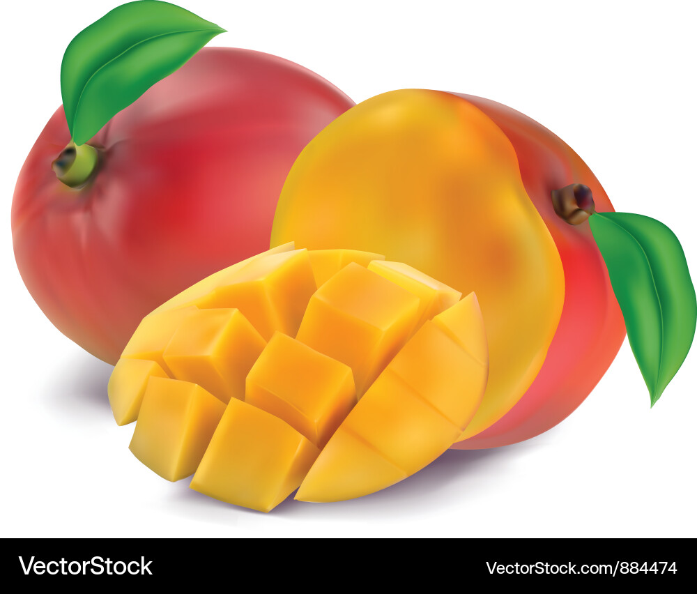 Ripe Mango Slice Royalty Free Vector Image - VectorStock