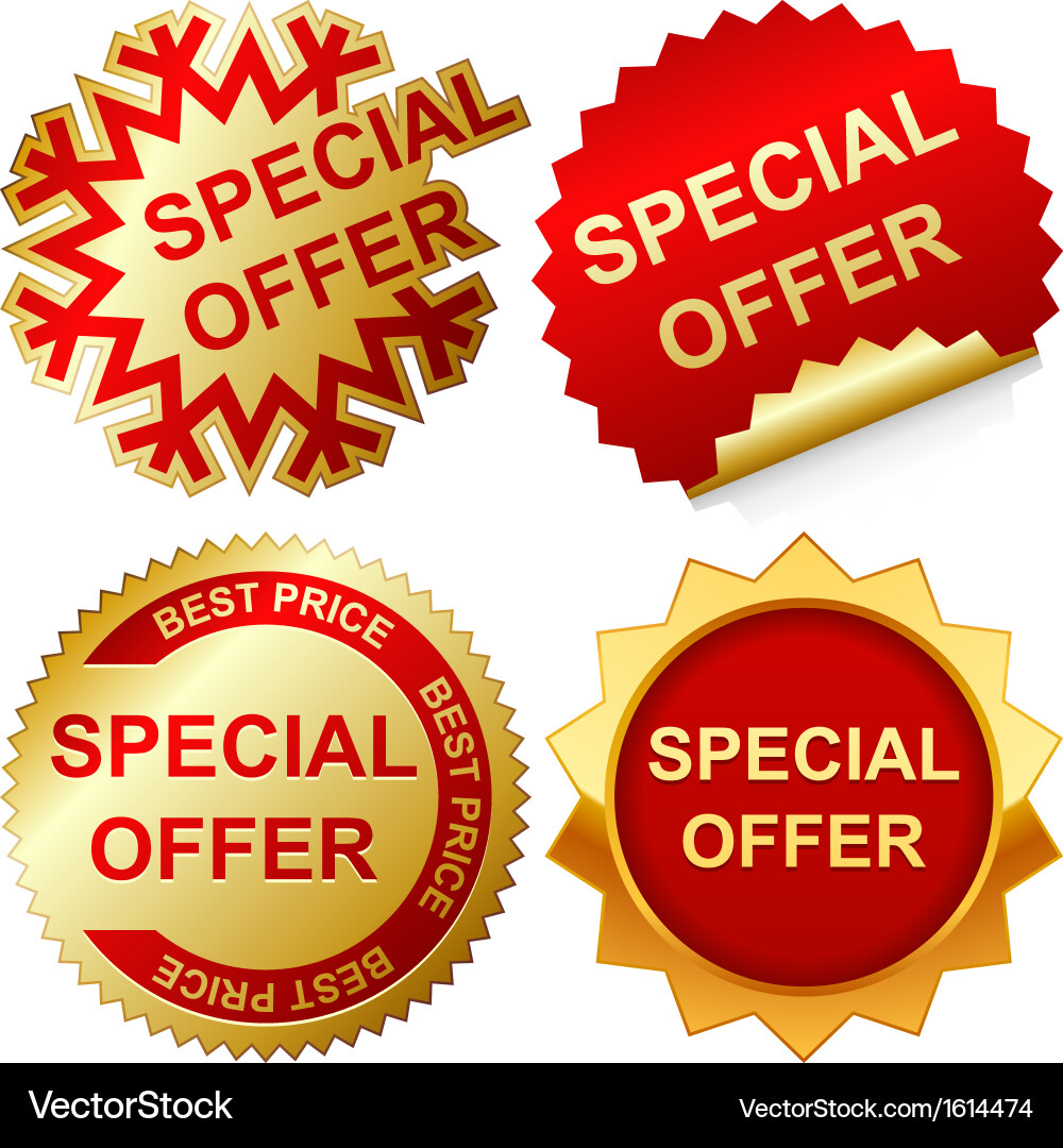 Sale & Offer Labels Royalty Free Vector Image