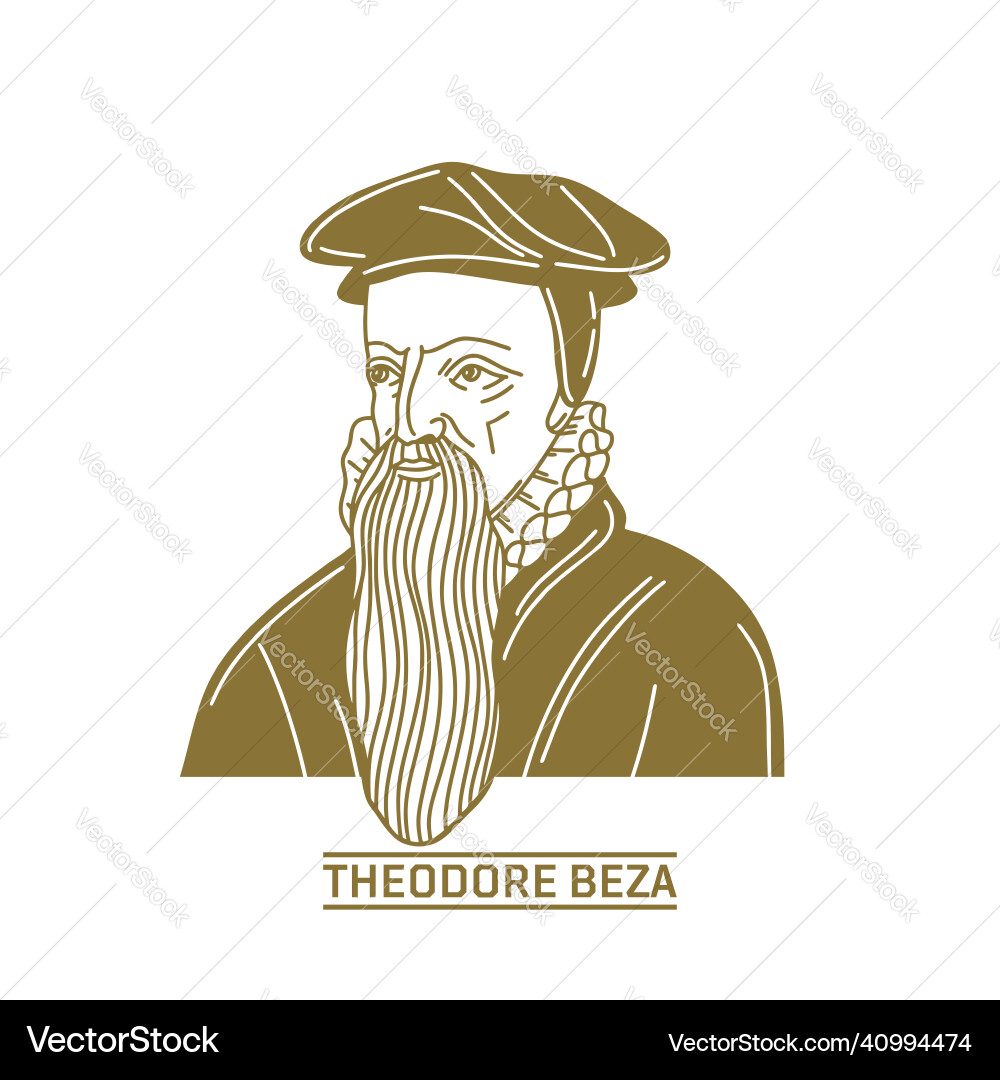 Theodore beza Royalty Free Vector Image - VectorStock