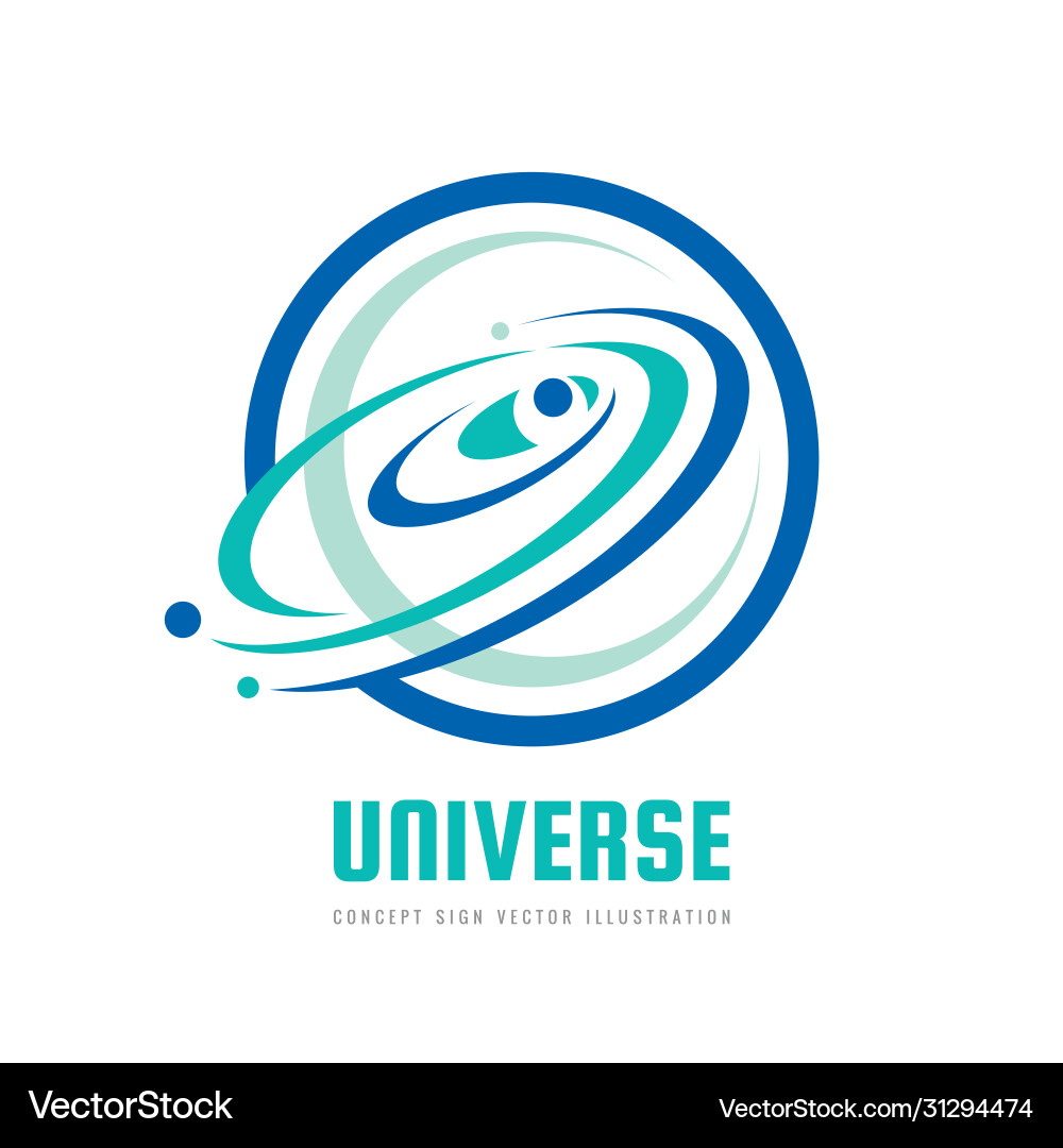 Universe - logo concept abstract satellite Vector Image