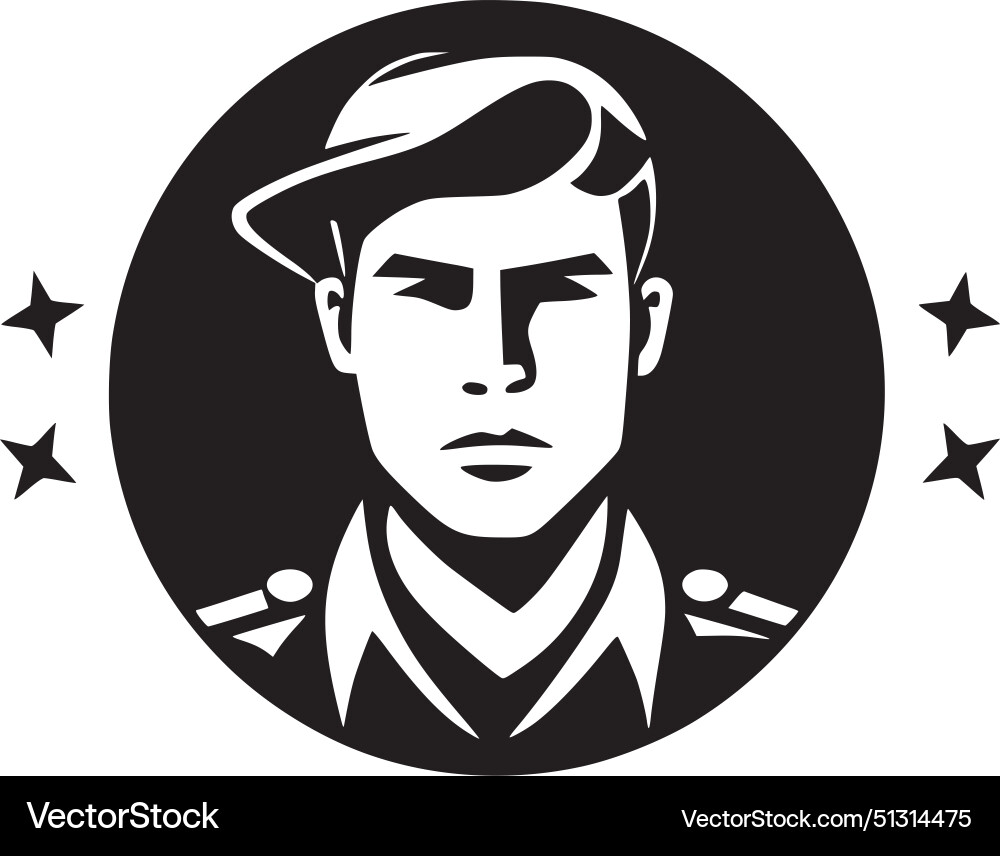 Army - minimalist and flat logo Royalty Free Vector Image