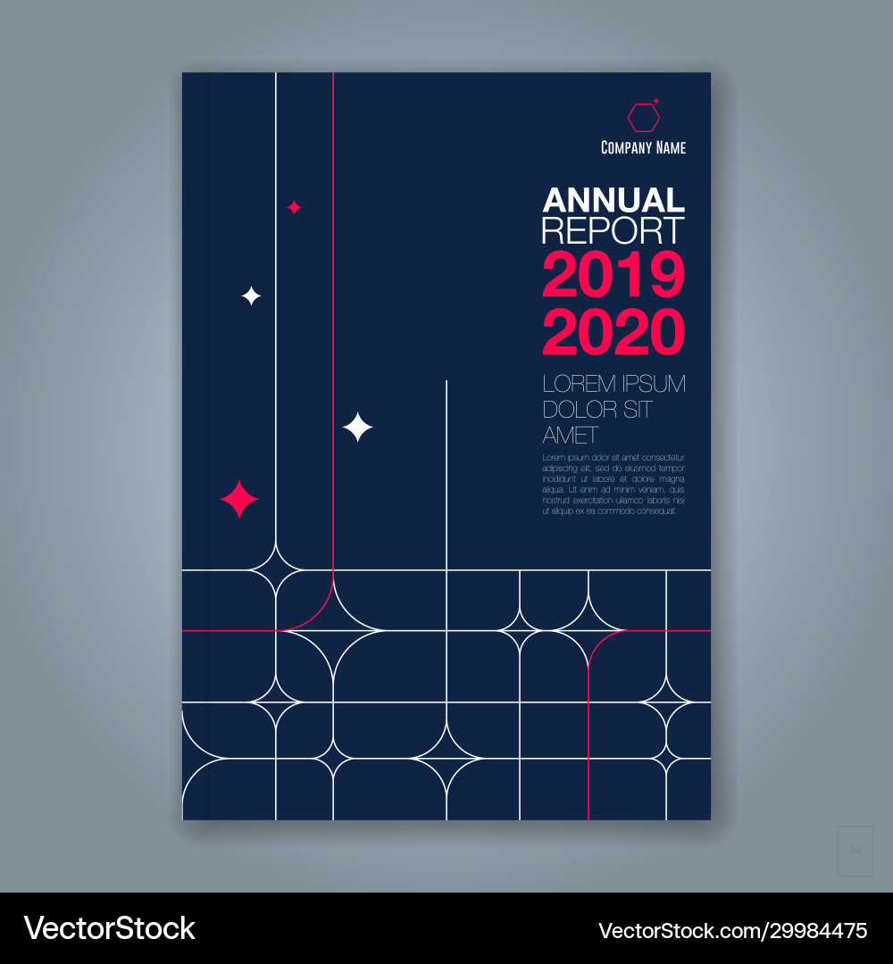 Cover annual report 1670 Royalty Free Vector Image
