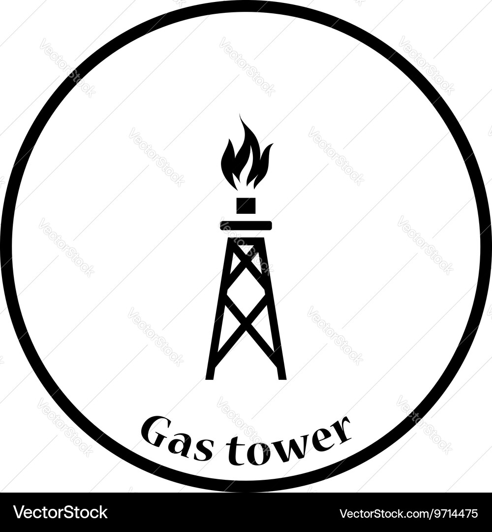 Gas tower icon Royalty Free Vector Image - VectorStock