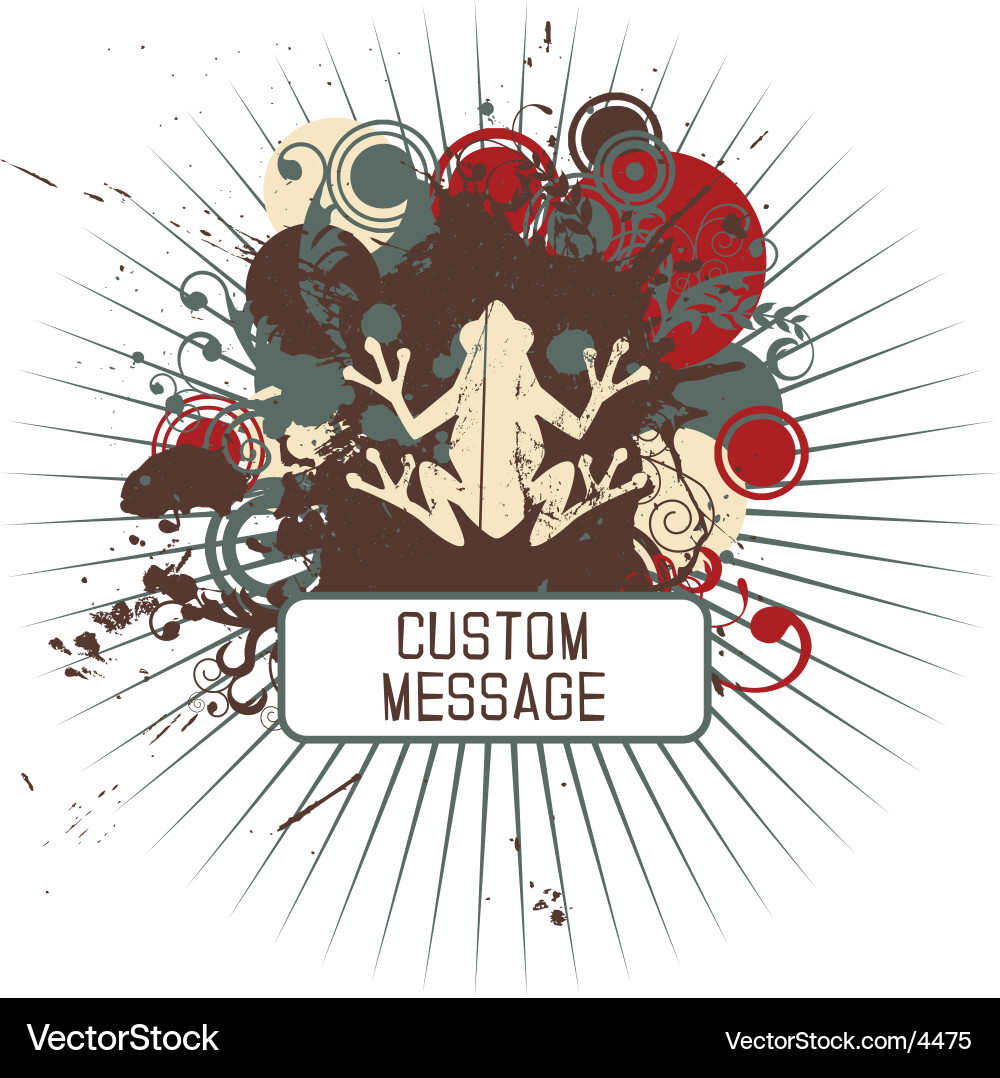 Grunge frog Royalty Free Vector Image - VectorStock