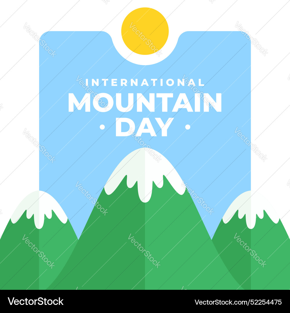 Mountain day design collection Royalty Free Vector Image