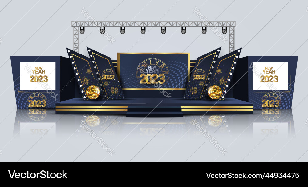 New year event stage design for business Vector Image