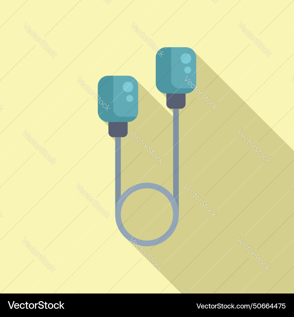 Noise plugs reduction icon flat safety Royalty Free Vector