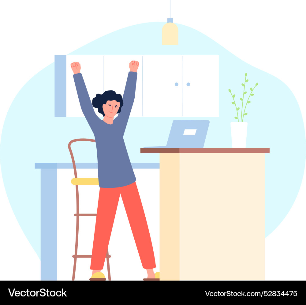 Office exercise remote employee workout fitness Vector Image