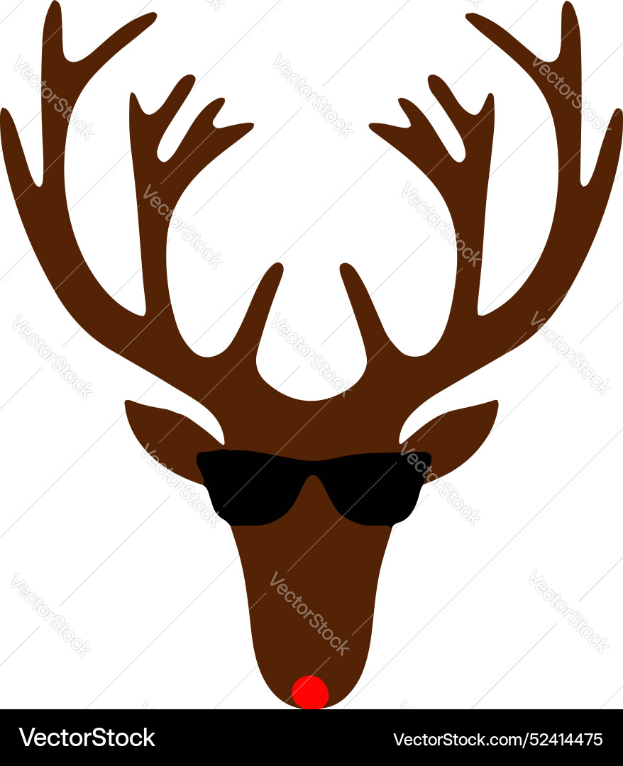 Reindeer svg christmas winter holidays Royalty Free Vector