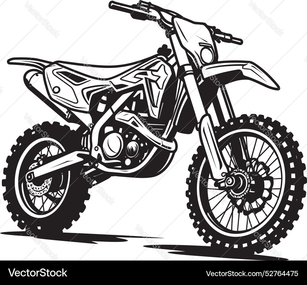 Thrill seekers emblem design featuring a dirt Vector Image