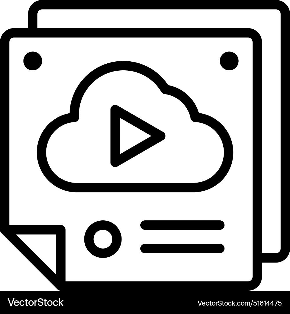 Video document icon Royalty Free Vector Image - VectorStock