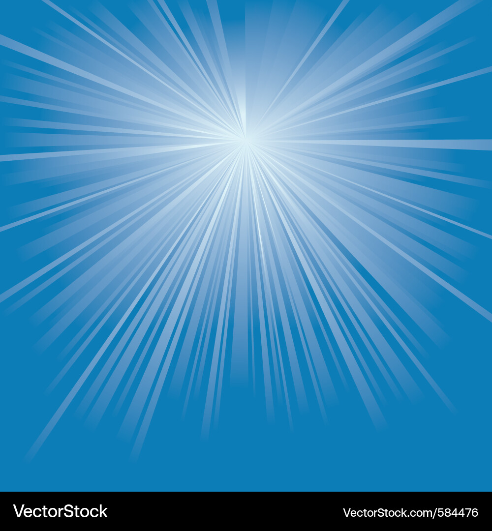 Blue light rays Royalty Free Vector Image - VectorStock