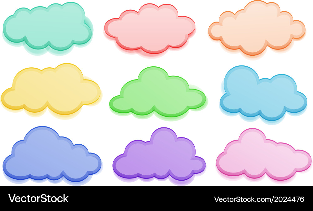 Cute Cloud Collection Royalty Free Vector Image