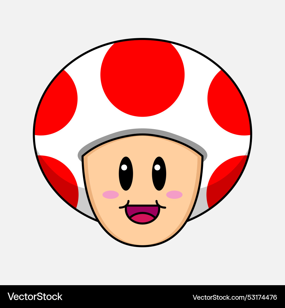 Cute mushroom friend game Royalty Free Vector Image