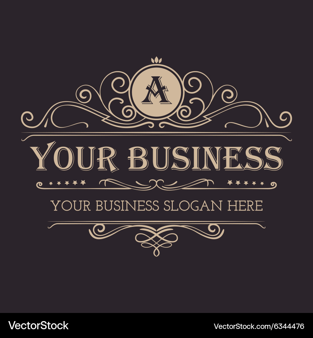 Elegant Monogram Logo Template Royalty Free Vector Image