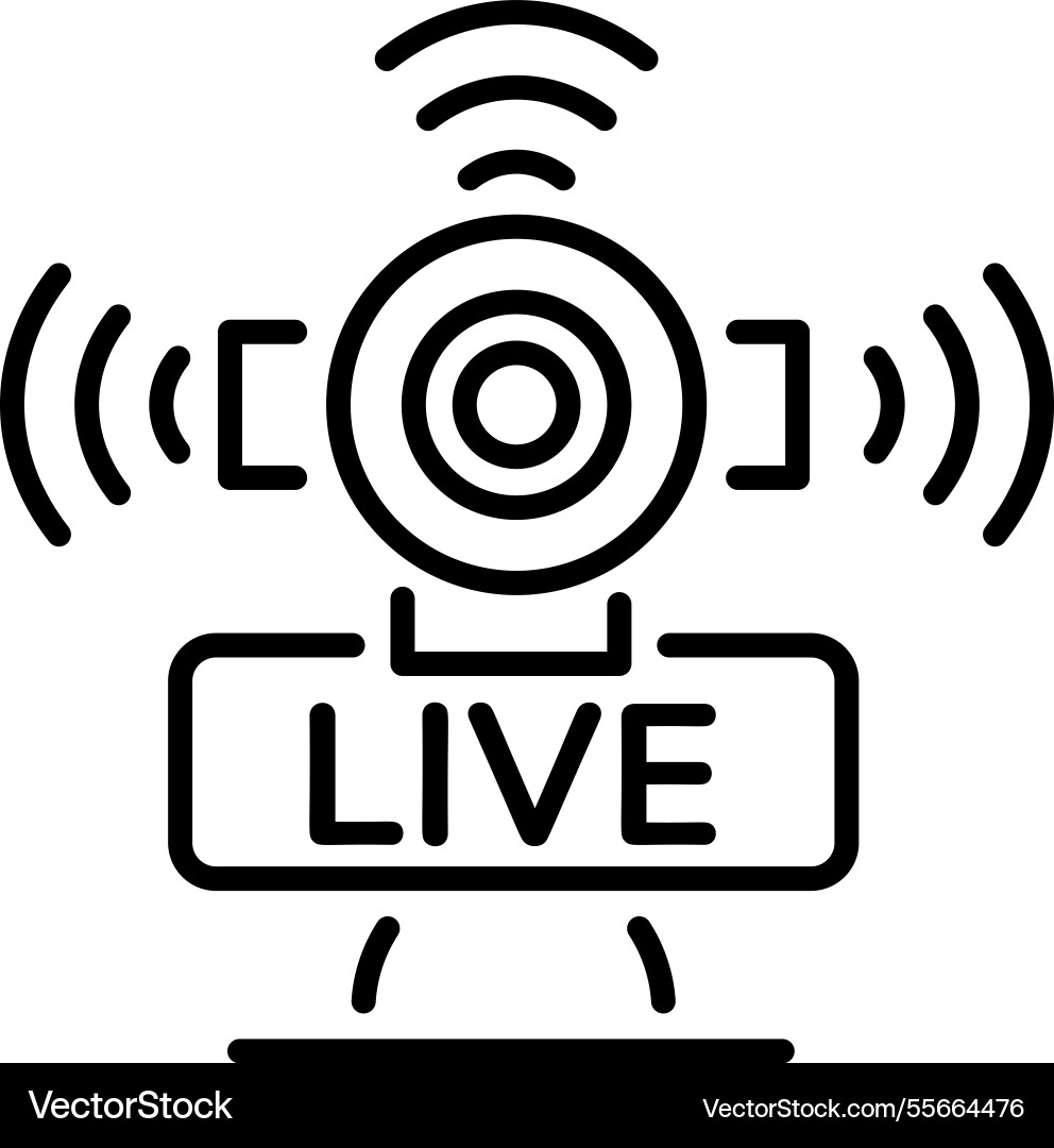 Live camera Royalty Free Vector Image - VectorStock