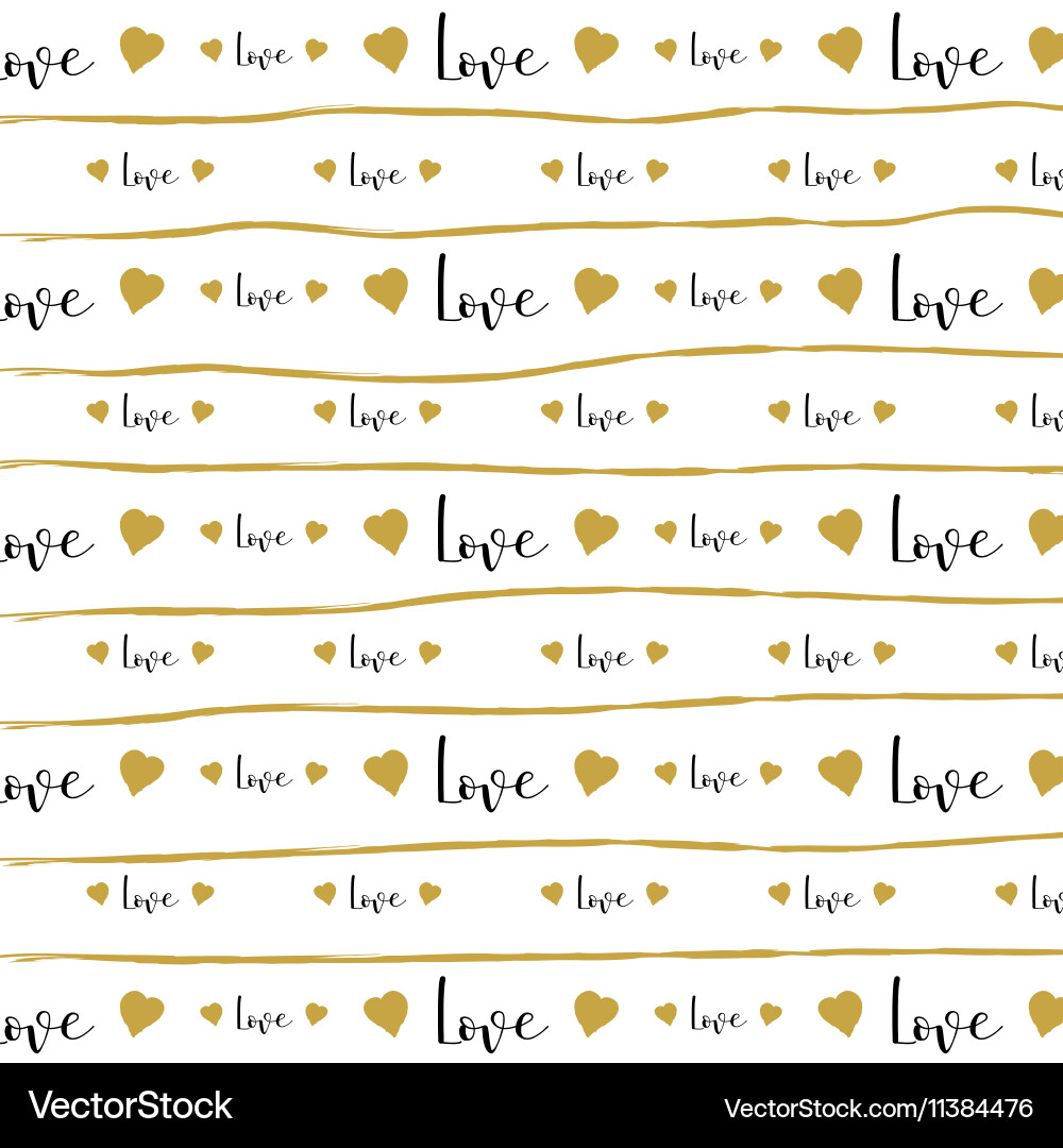 Love Heart Pattern Background Royalty Free Vector Image