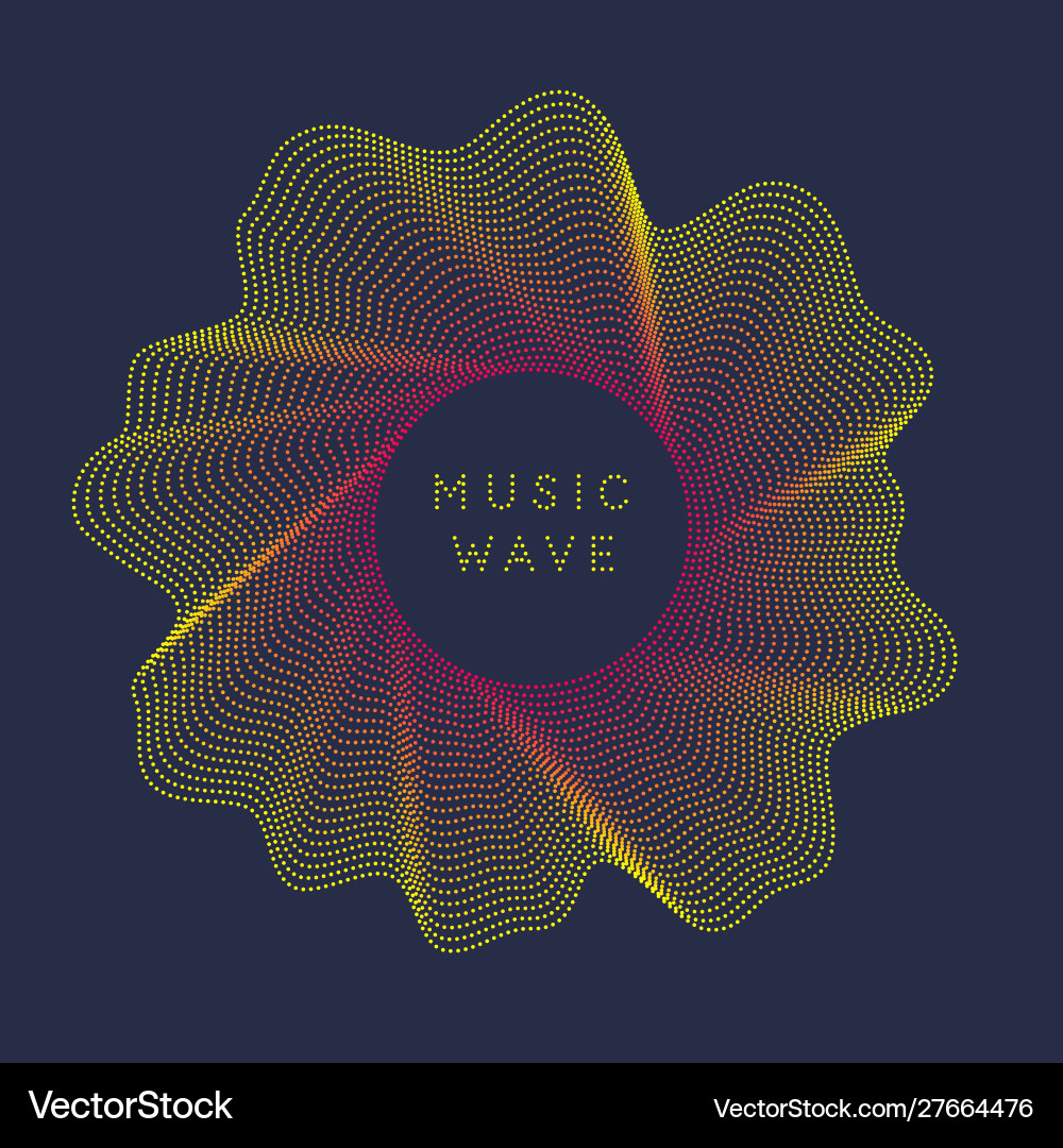 Poster sound wave music Royalty Free Vector Image
