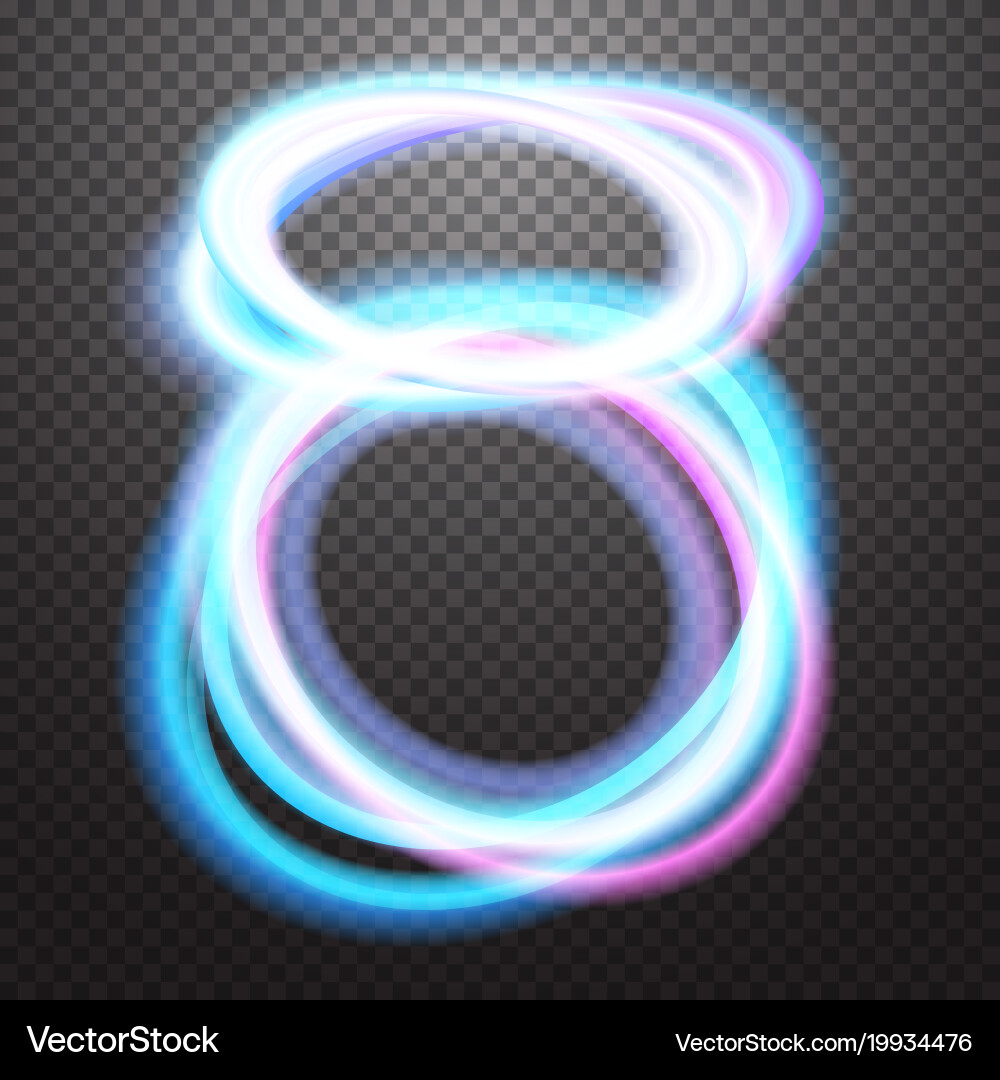 Shining neon light effect design element Vector Image