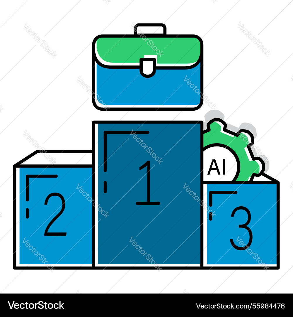 Winning strategy and market competition symbol Vector Image