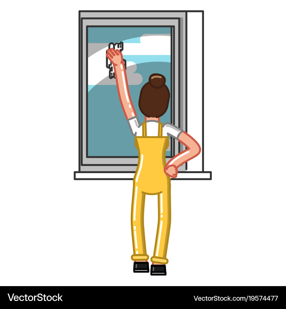 Cleaning service woman Royalty Free Vector Image