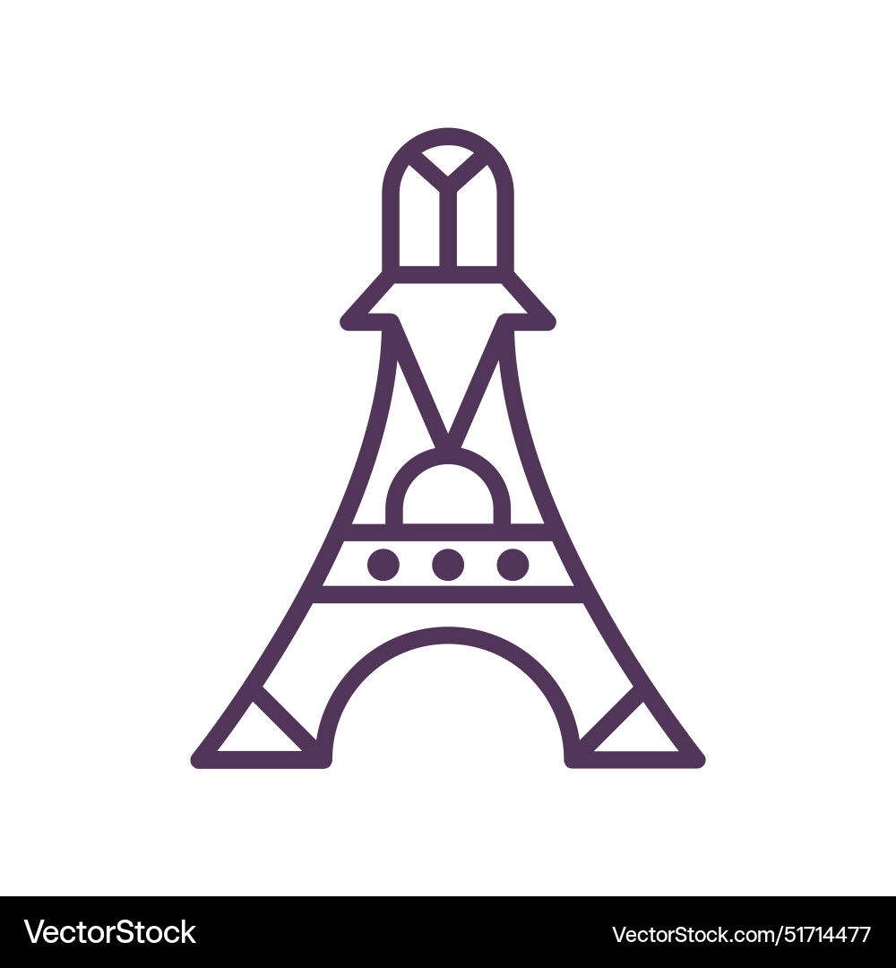 Eiffel tower logo Royalty Free Vector Image - VectorStock