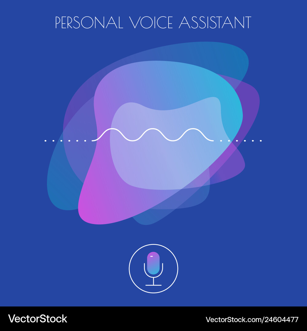 Mobile app ui personal voice assistant concept Vector Image