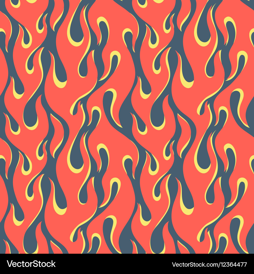 Red Flame Seamless Pattern Royalty Free Vector Image