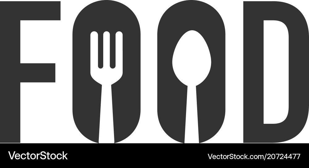 Restaurant Logo - Food & Utensils Royalty Free Vector