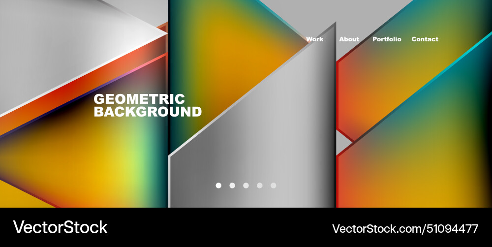 Vibrant shapes on a grey border rectangle Vector Image