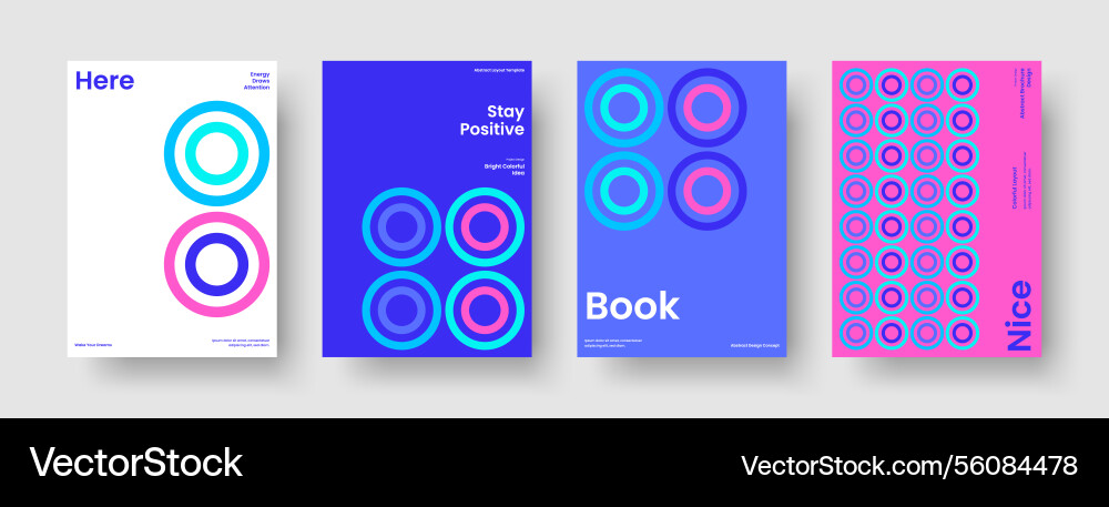 Geometric book cover design modern report Vector Image