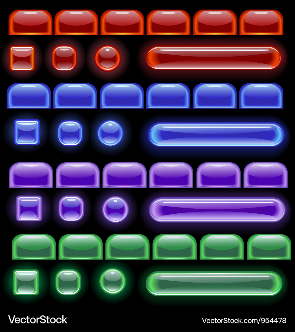 Glowing computer icon Royalty Free Vector Image