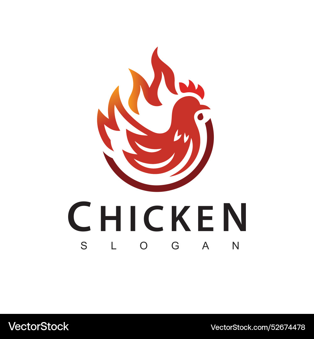 Hot chicken logo symbol icon fast Royalty Free Vector Image