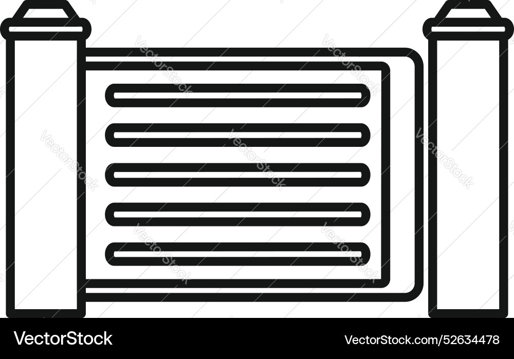 Modern gate design ensuring privacy and security Vector Image