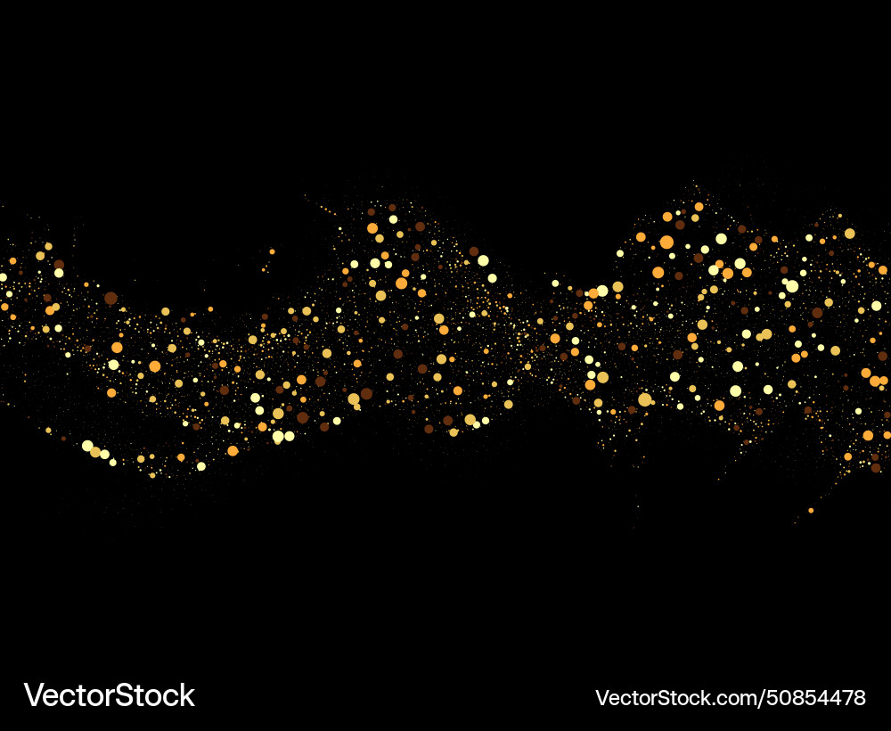 Sparkling stardust golden shiny magic Royalty Free Vector